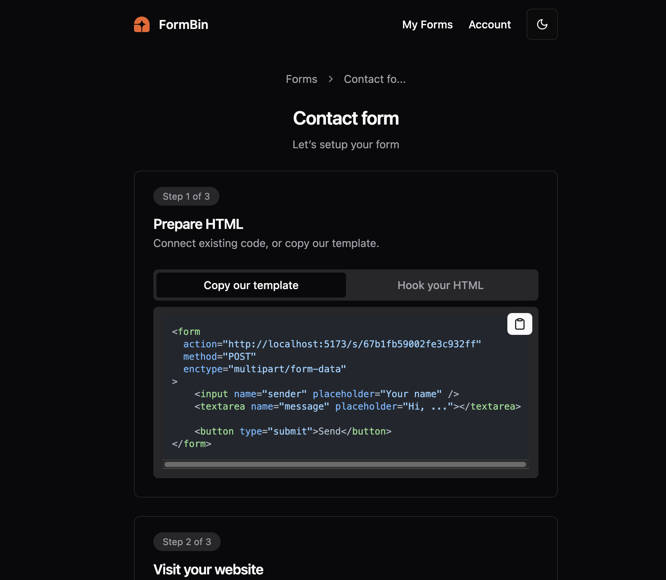 FormBin - Backend for your HTML forms