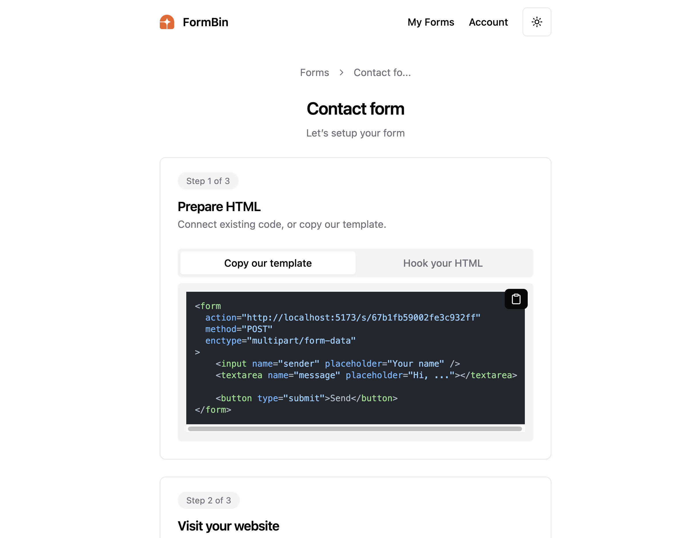 FormBin - Backend for your HTML forms